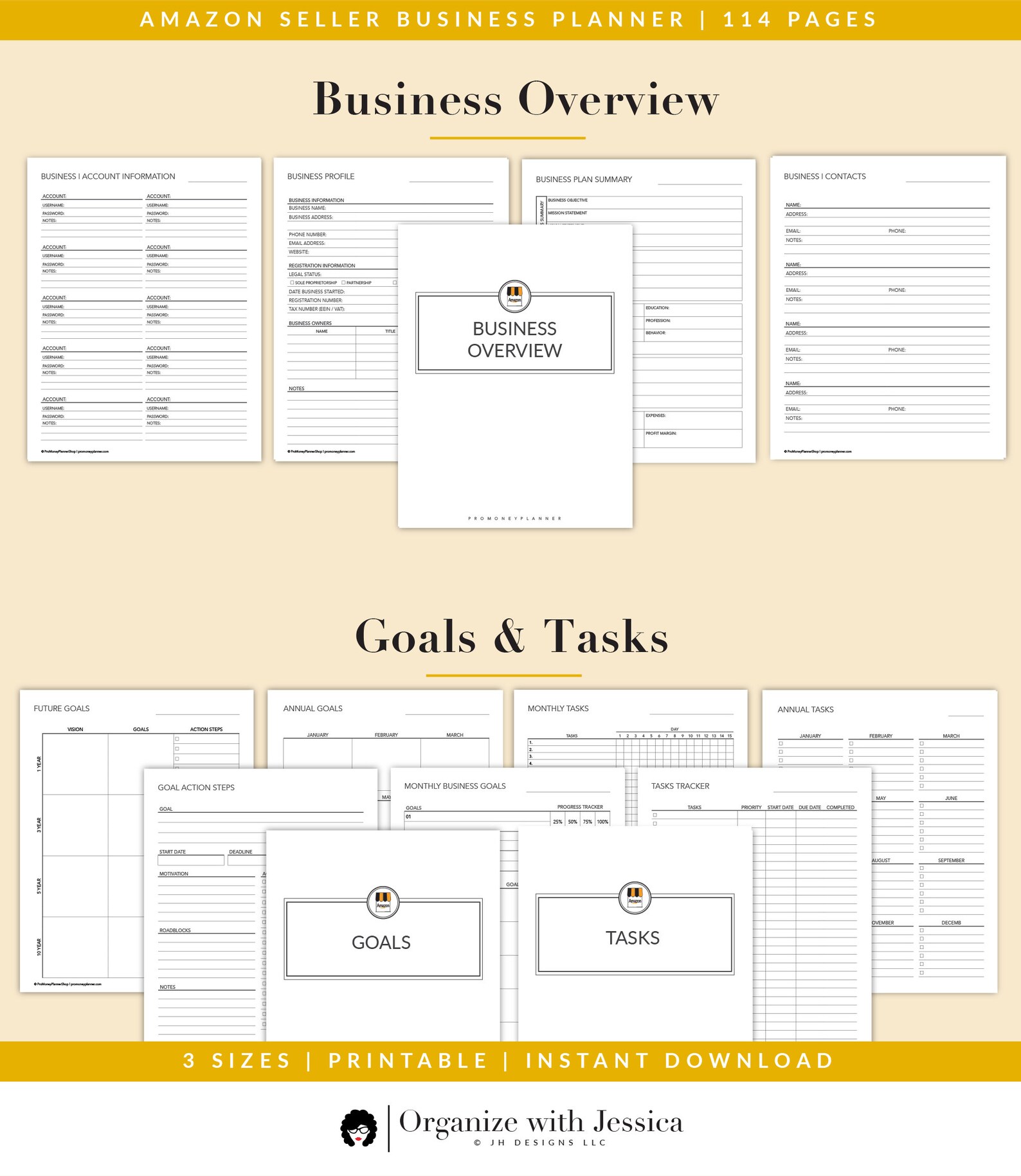 Amazon Seller Business Planner Printable Online Seller | Etsy