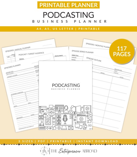 Podcasting Business Planner Podcast Content Planner | Etsy