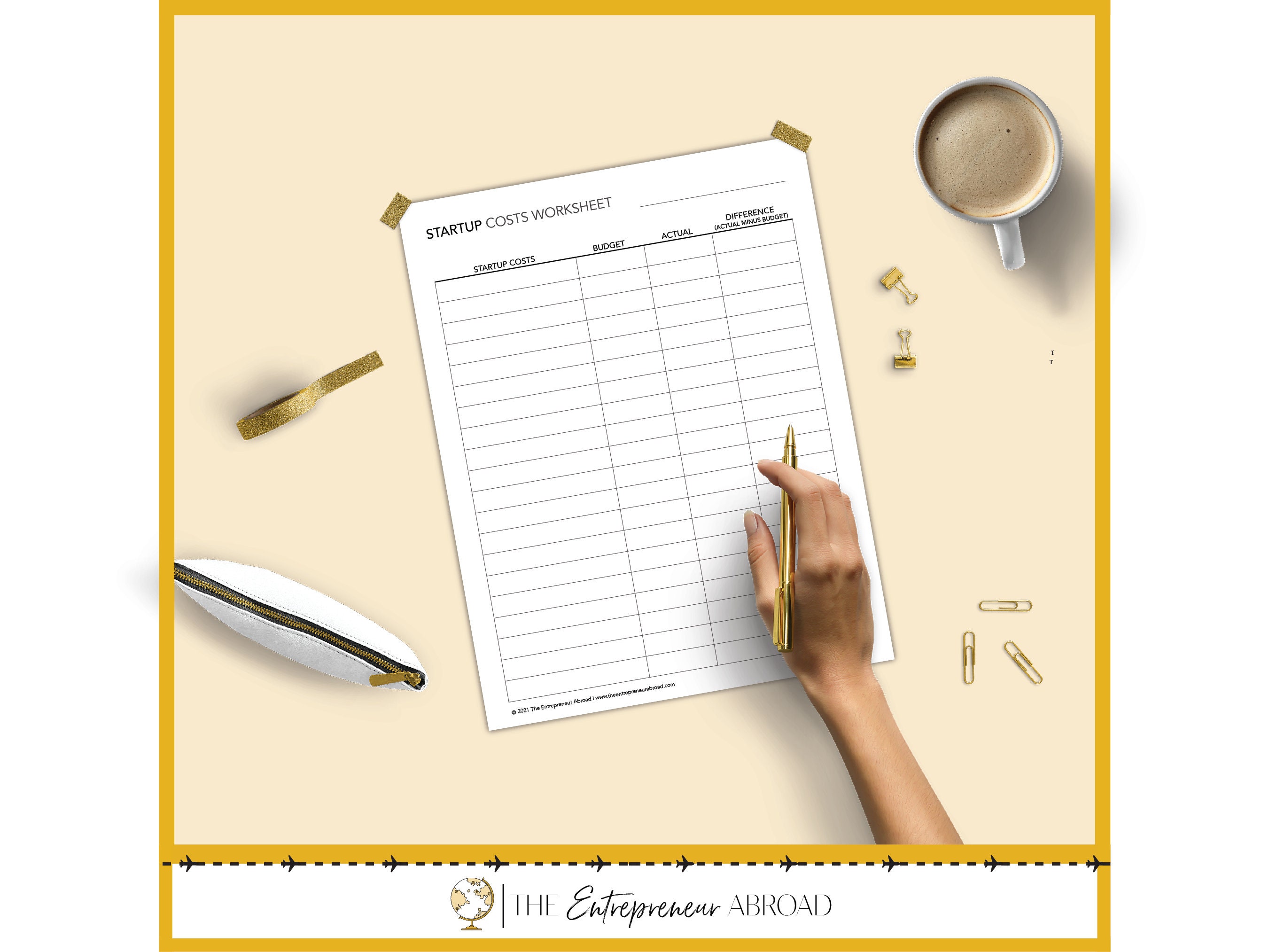 Startup Costs Worksheet | Printable | Plan Your Business | the Startup ...