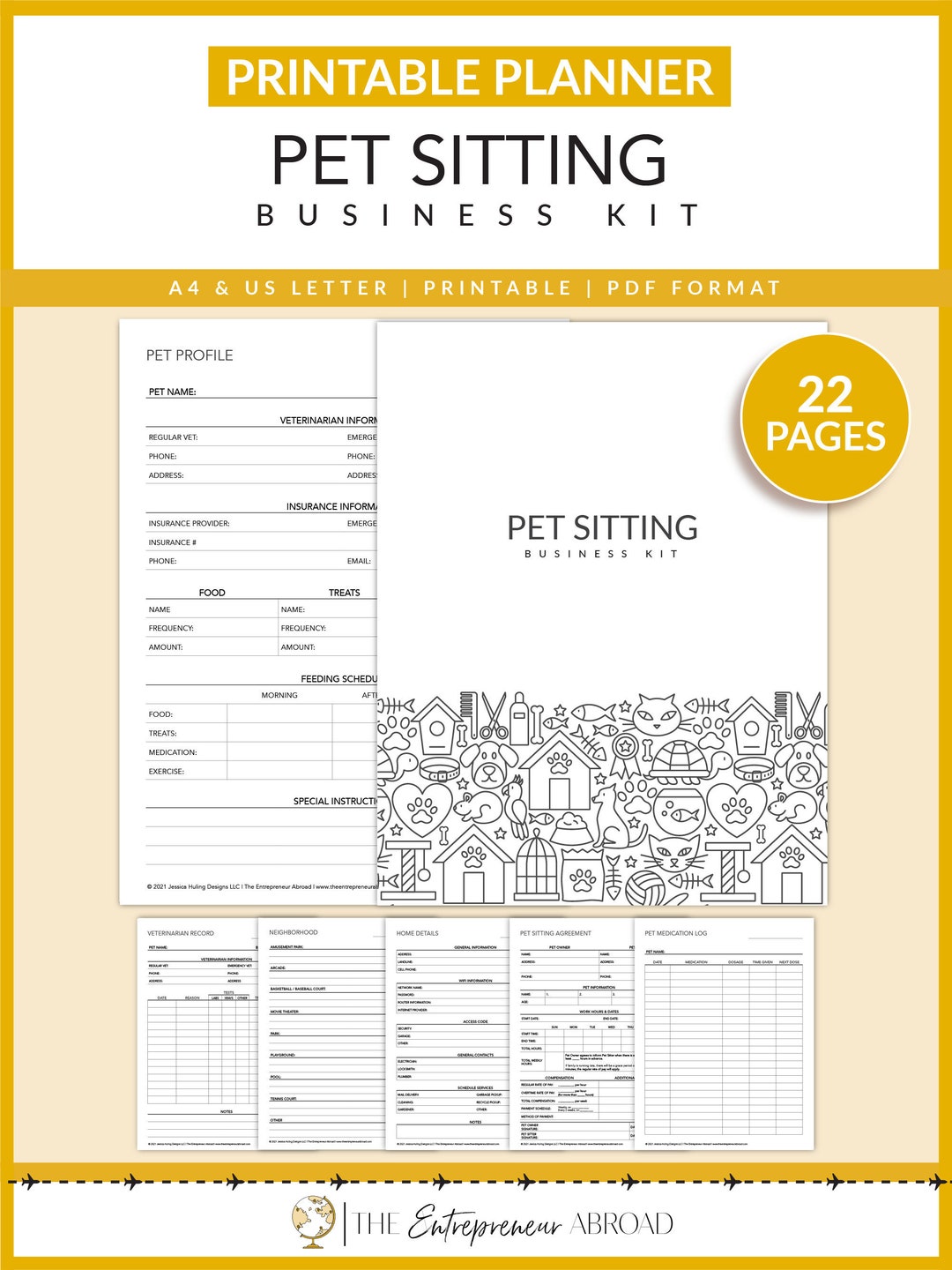 Pet Sitting Business Kit | Pet Business | Printable | Pet Sitter ...