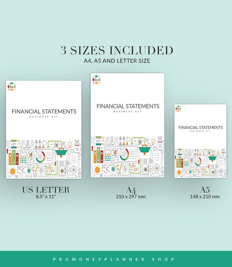Financial Statements Kit Business Finance Planner Accounting Planner ...