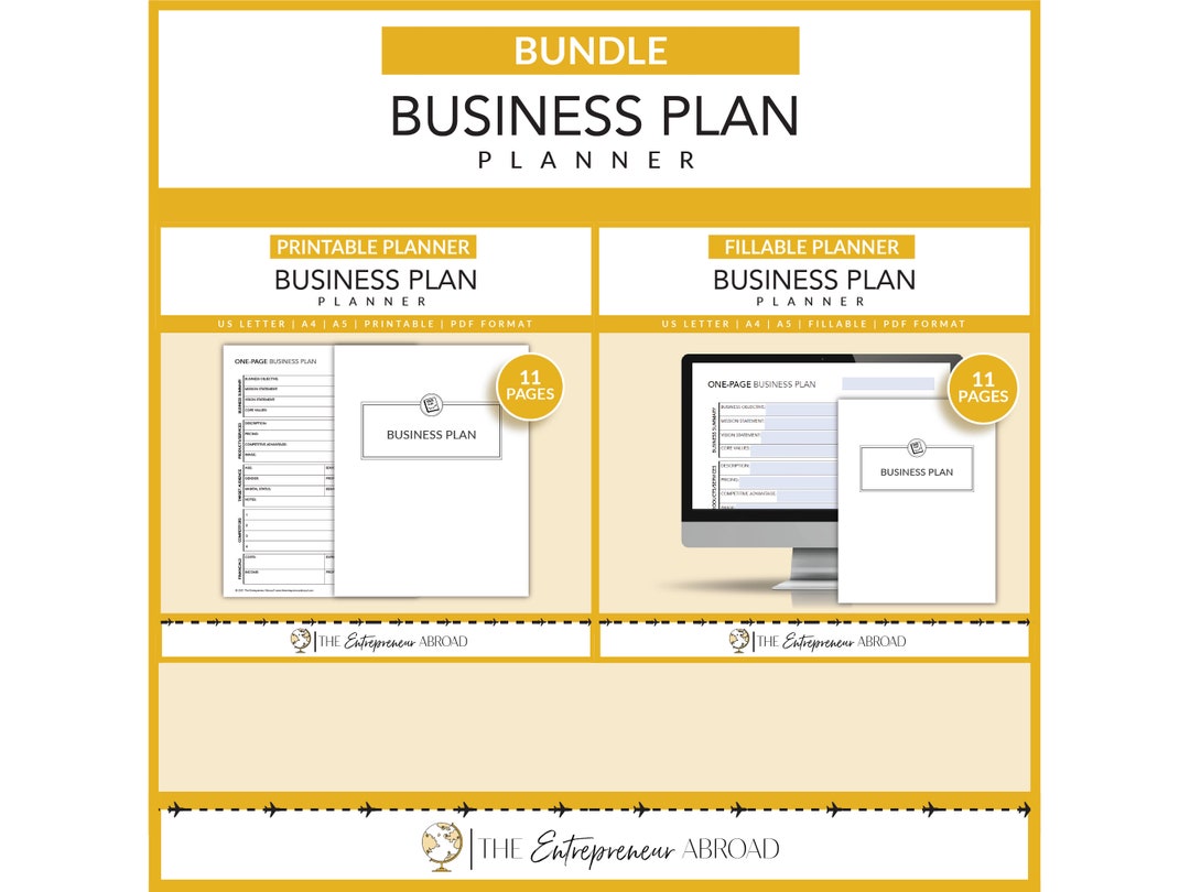 Business Plan Bundle | Fillable & Printable | Plan Your Business | the ...