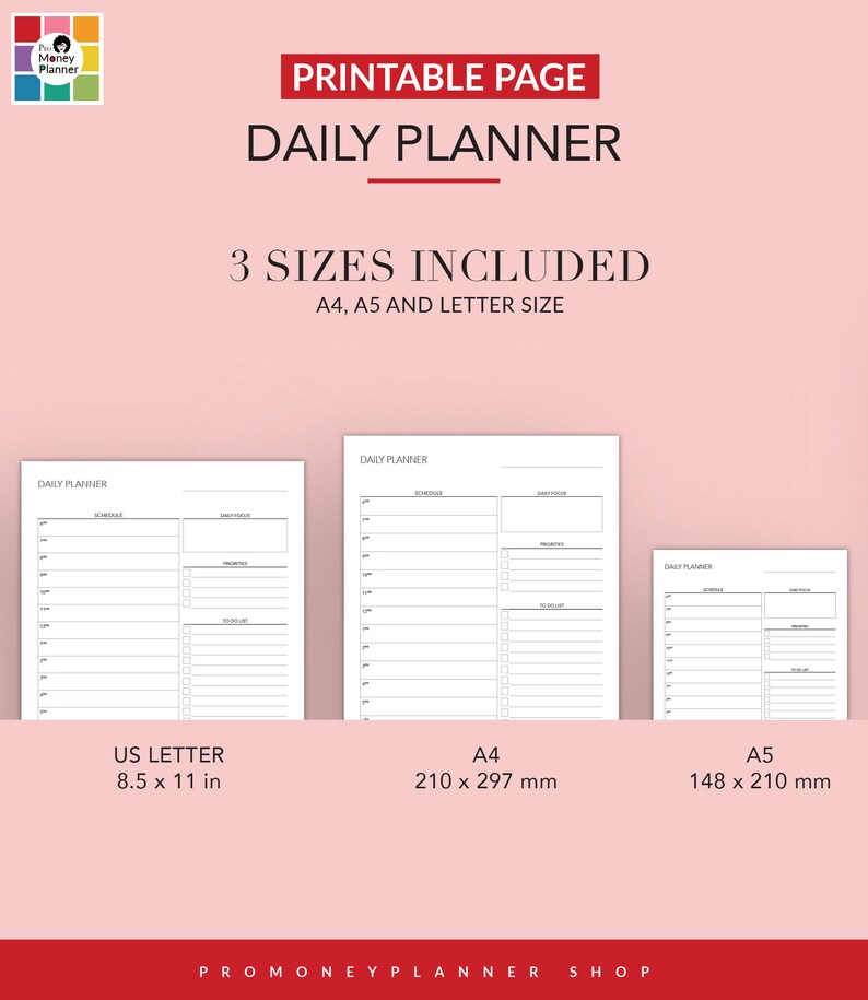 Daily Planner | Daily Schedule | Daily Tasks | Calendar | Stay ...