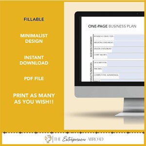 Business Plan Bundle: Fillable & Printable Startup Planner (US Letter ...