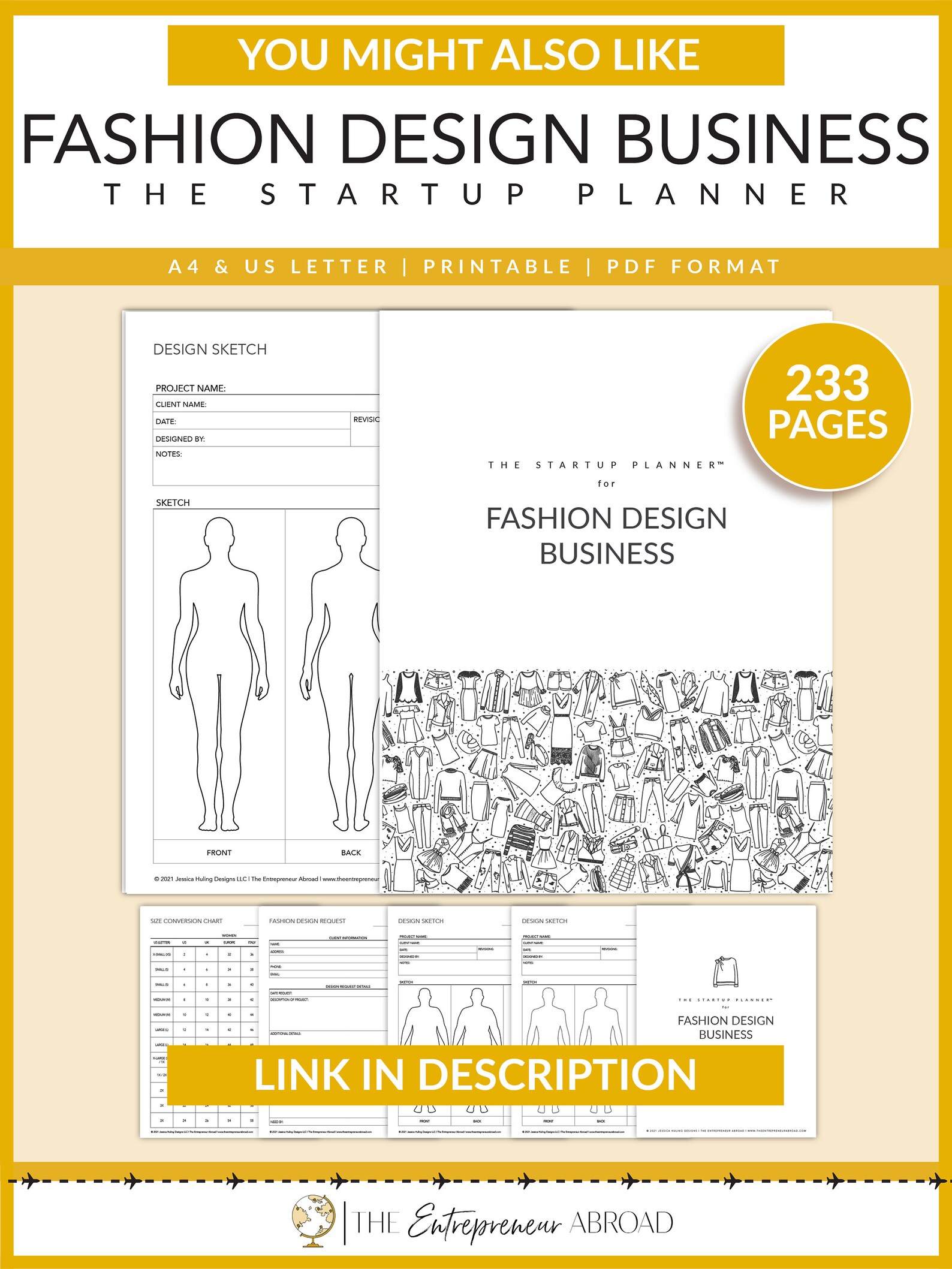 Fashion Design Business Kit | Printable | Fabric Swatches | Sewing ...
