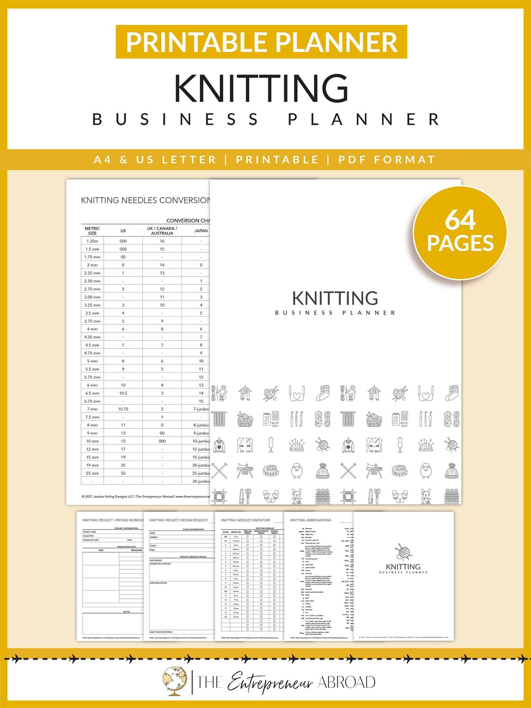 Knitting Business Planner | Printable | Arts & Crafts | Knitting ...