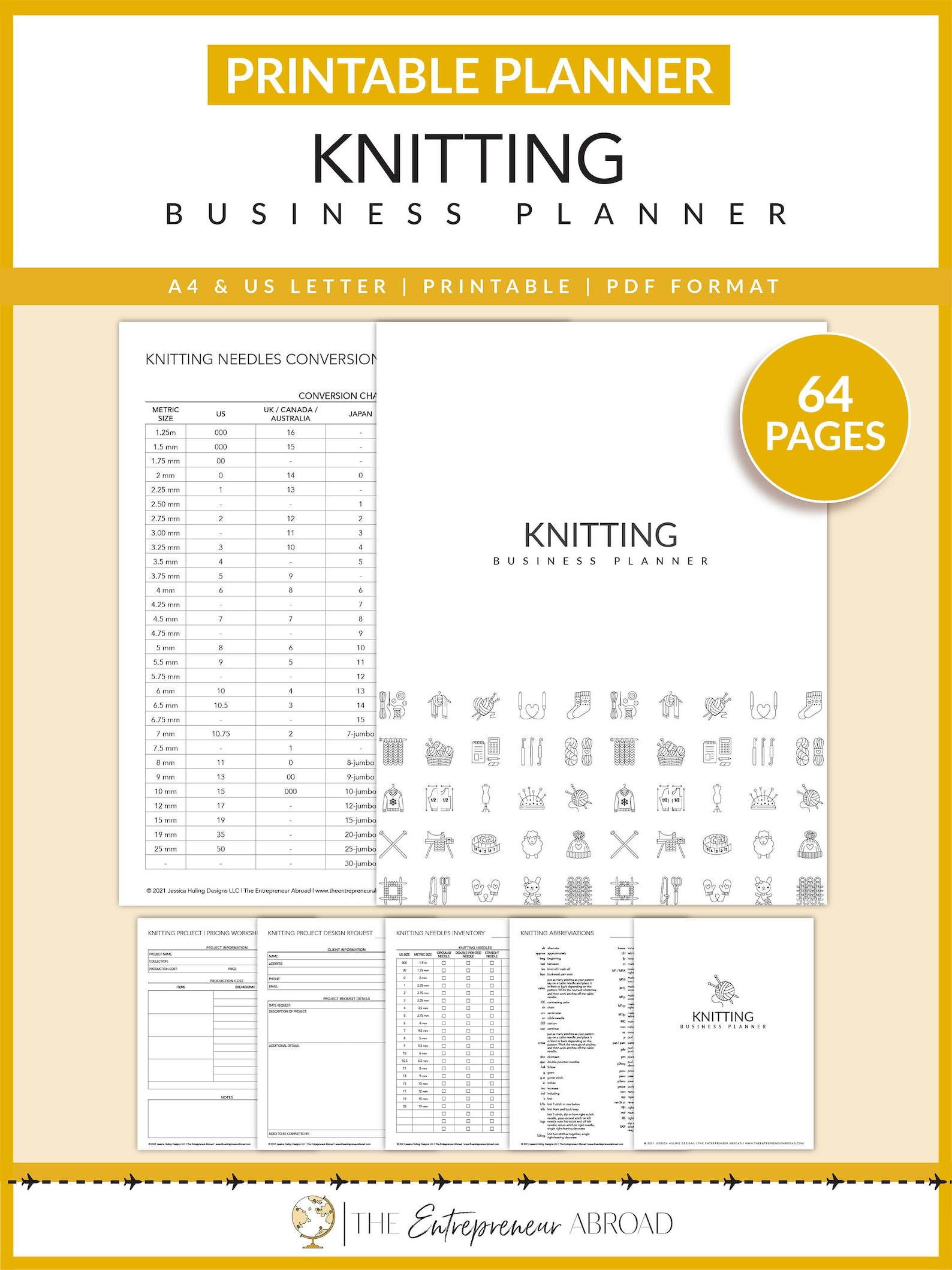 Knitting Business Planner | Printable | Arts & Crafts | Knitting ...