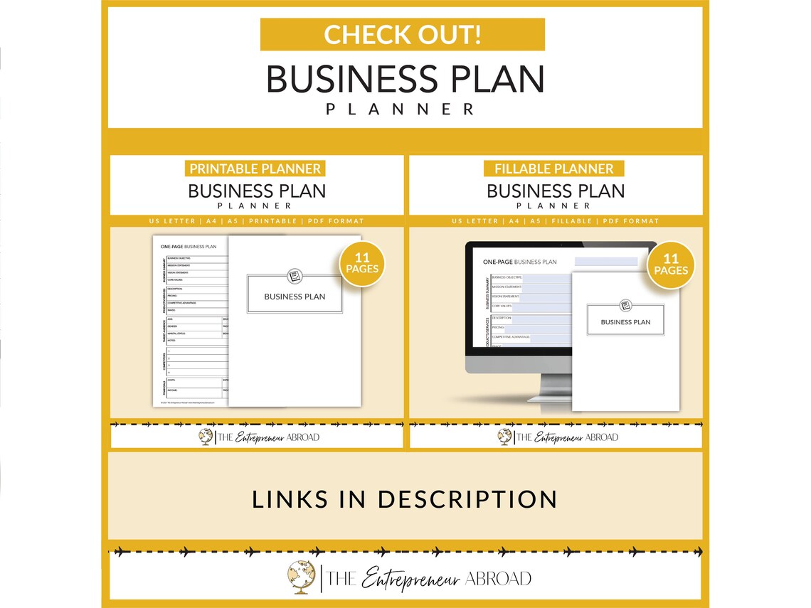 Business Plan | Printable | Plan Your Business | the Startup Planner ...