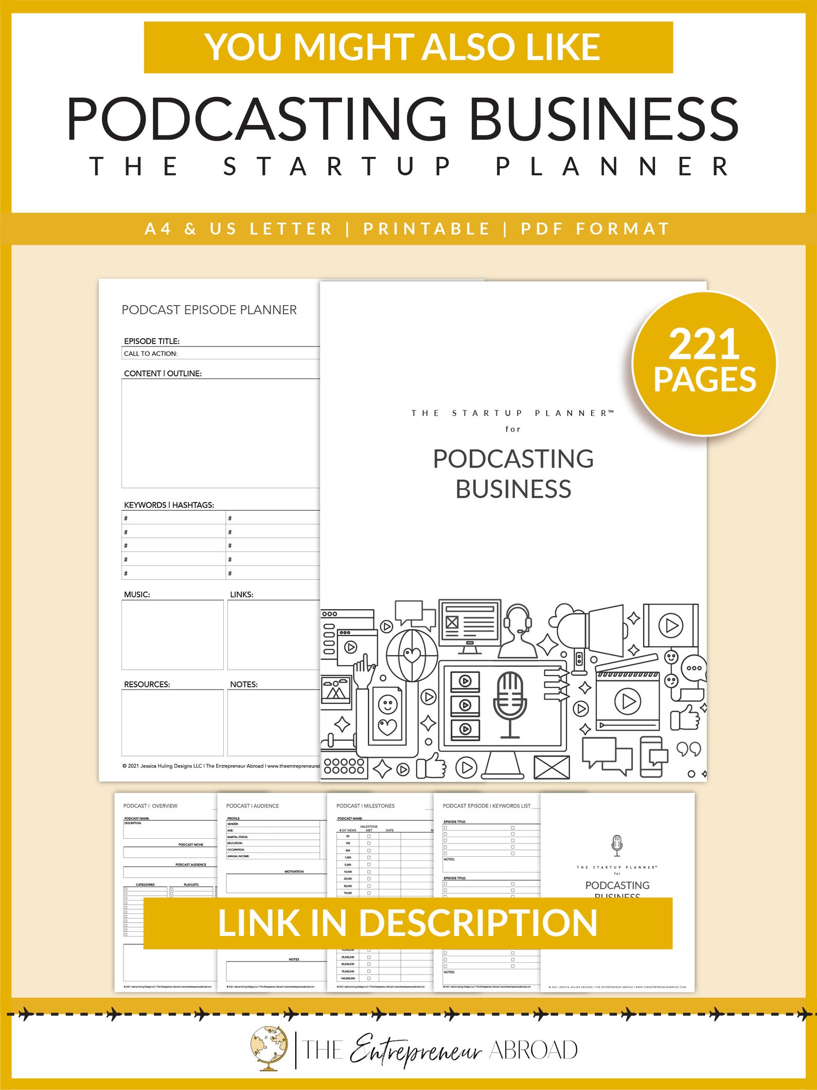 Podcasting Business Planner Printable Podcast Content - Etsy