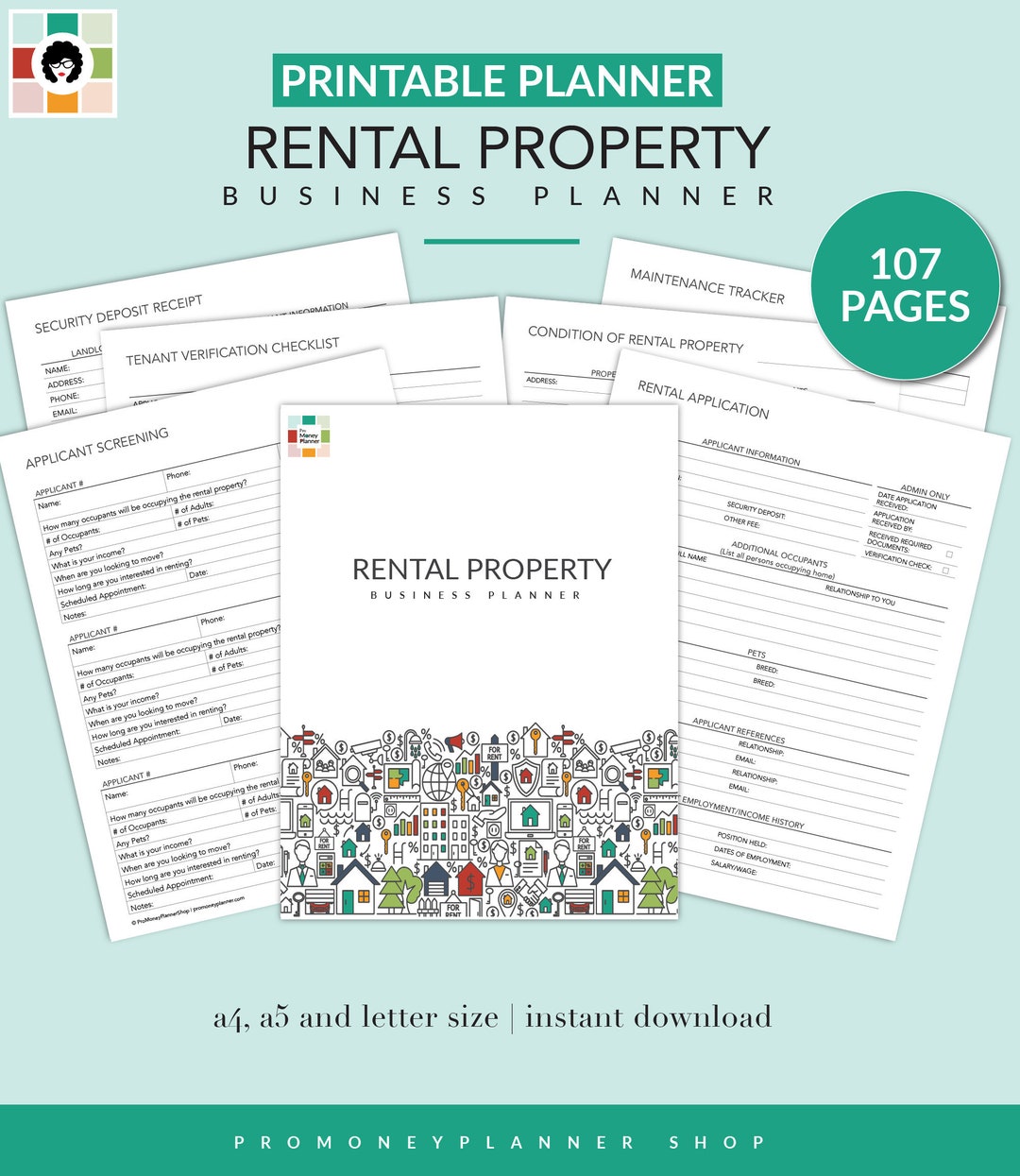 Rental Property Business Planner, Tenants, Landlord, Maintenance ...