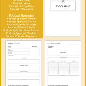 Podcasting Business Planner | Printable | Podcast Content Planner ...