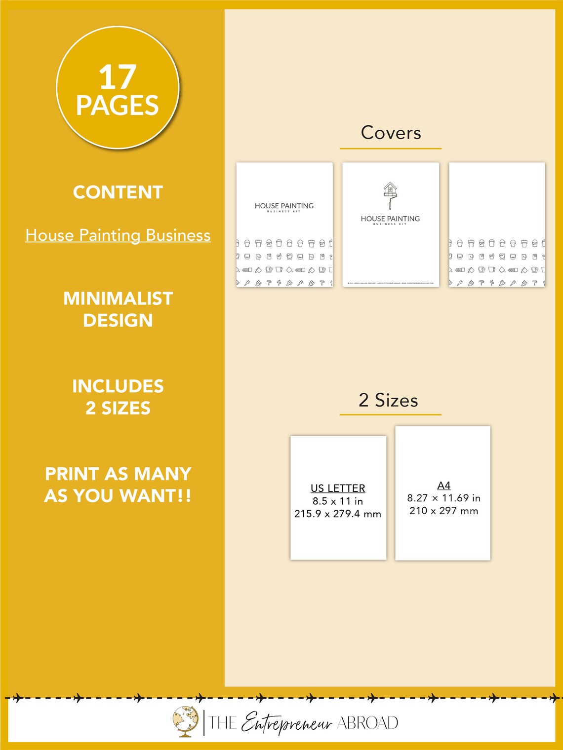 House Painting Business Kit Printable Interior Painting Swatch Card ...