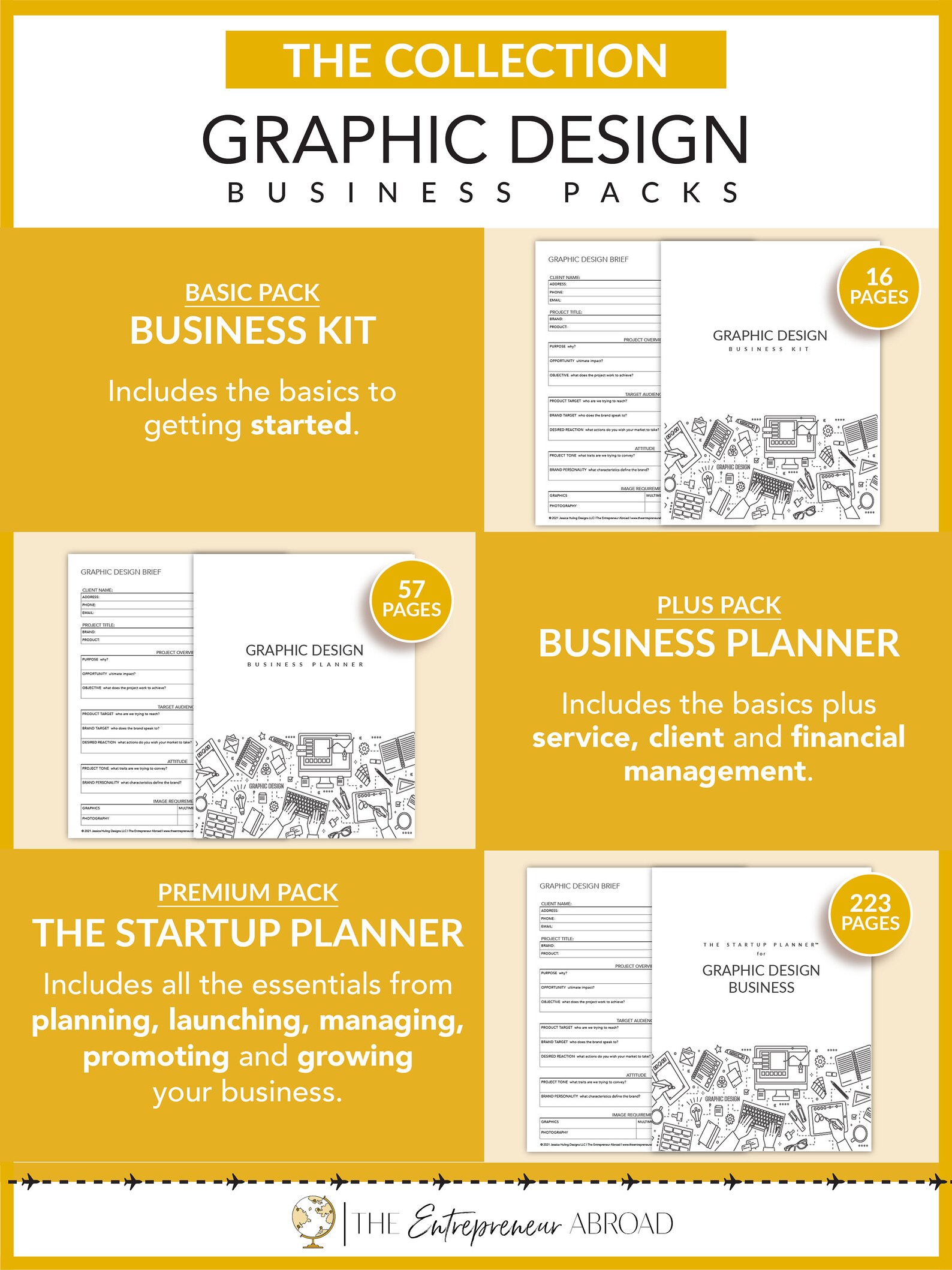 Graphic Design Business Planner | Printable | Design Planner | Project ...