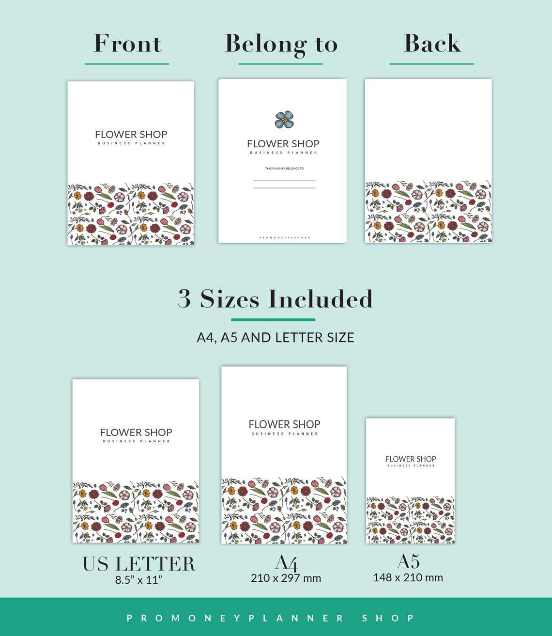 Flower Shop Business Planner | Florist Order Form | Business Starter ...