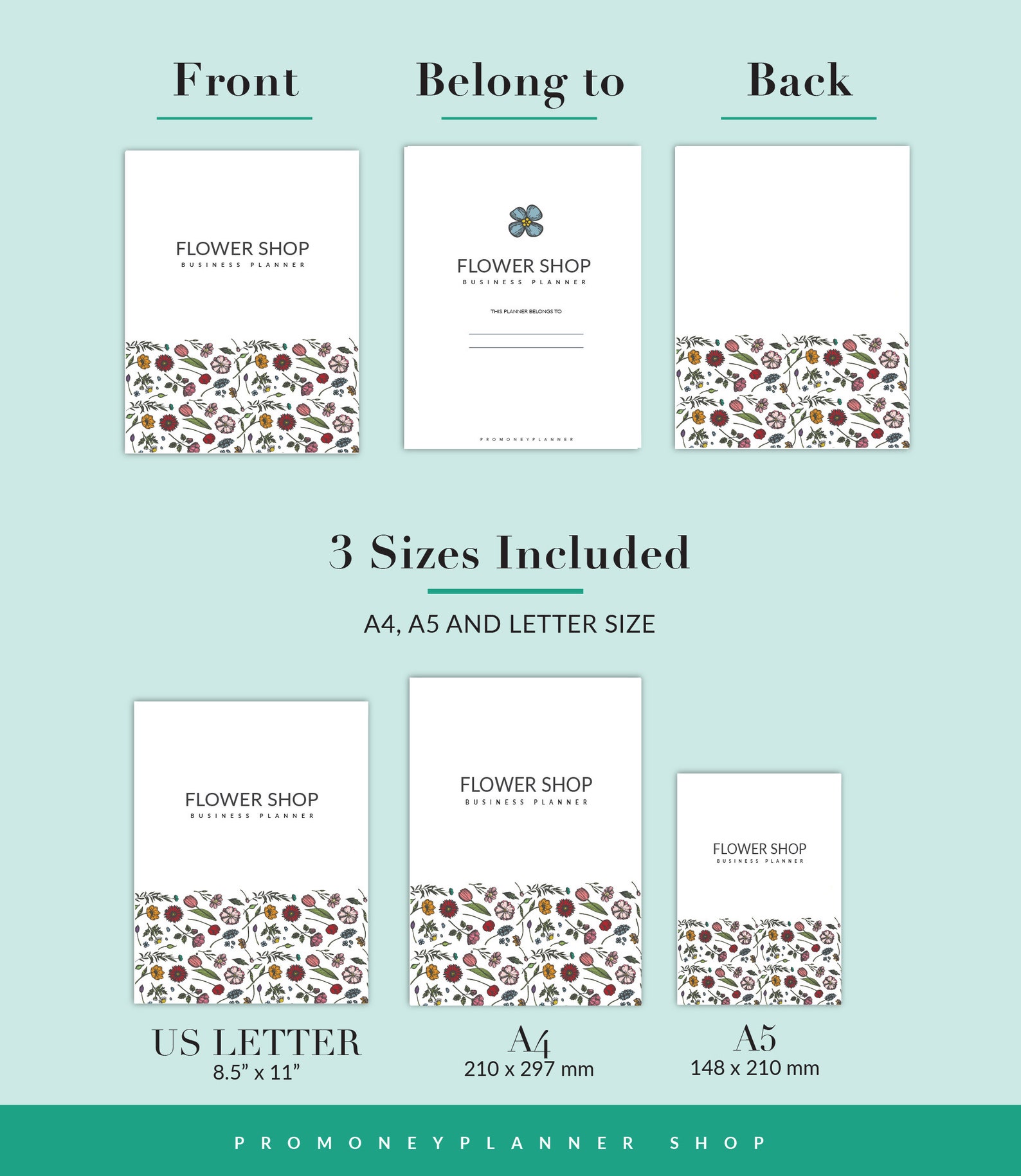 Flower Shop Business Planner | Florist Order Form | Business Starter ...