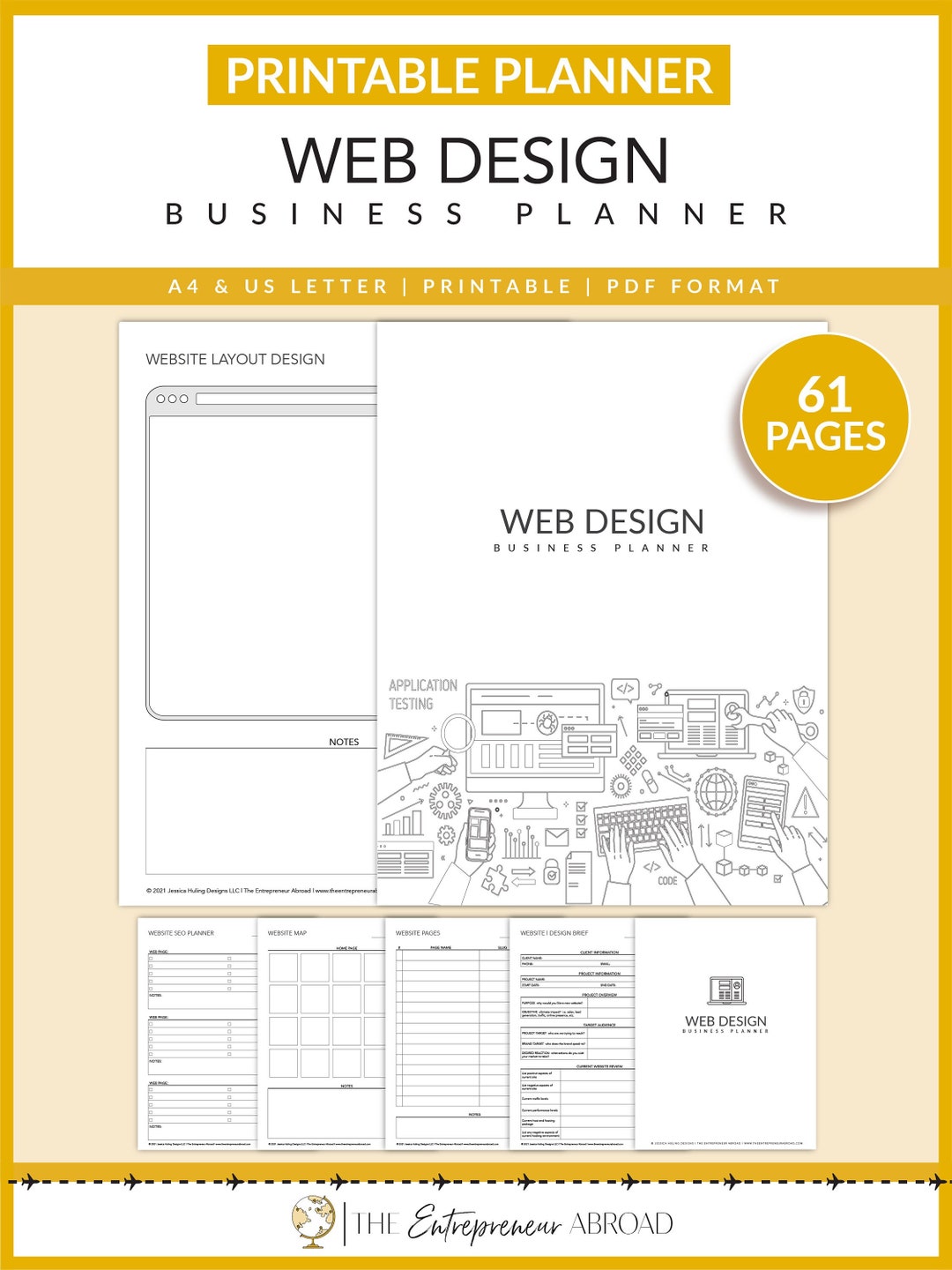 Web Design Business Planner | Printable | Website Designer | Layout ...