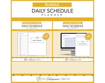 Day Planner and Organizers, A4 A5, Daily Agenda Printable, Daily ...