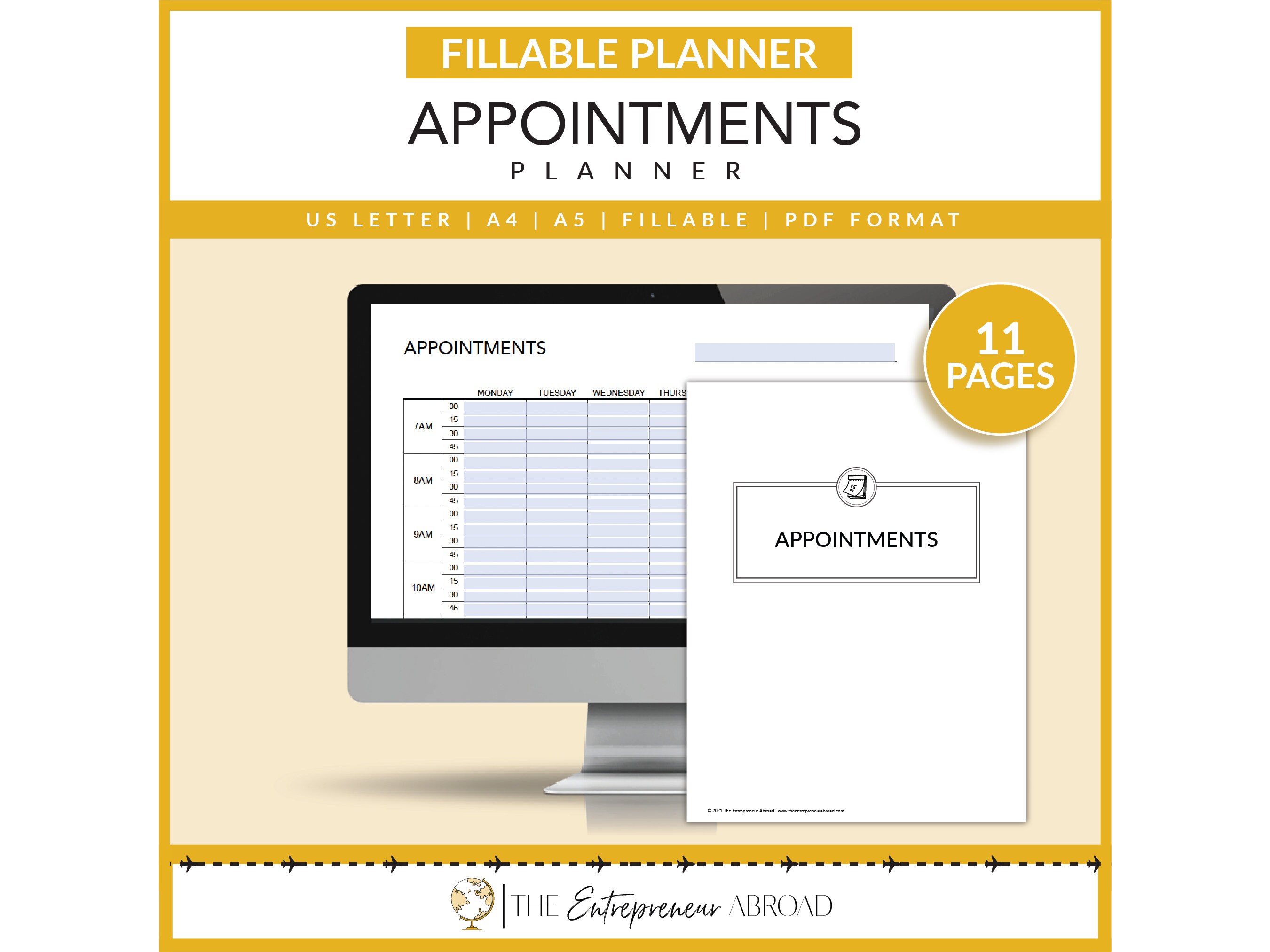 Appointments Bundle | Fillable & Printable | Planner | Time Management ...