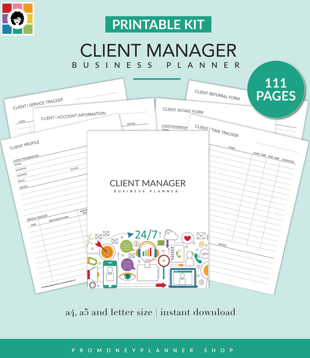 Client Manager Business Planner | Client Management | Client Intake ...