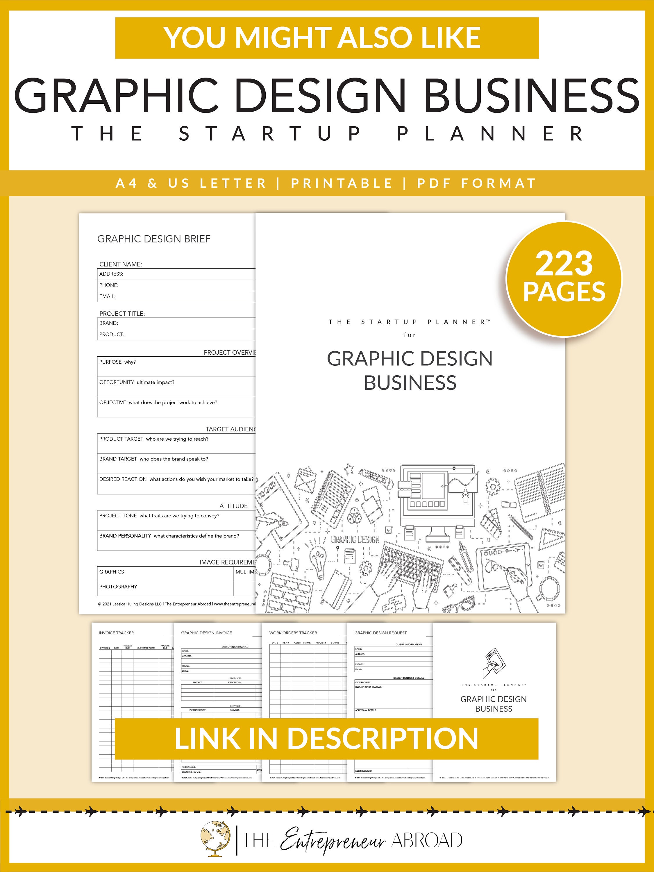Graphic Design Business Planner | Printable | Design Planner | Project ...