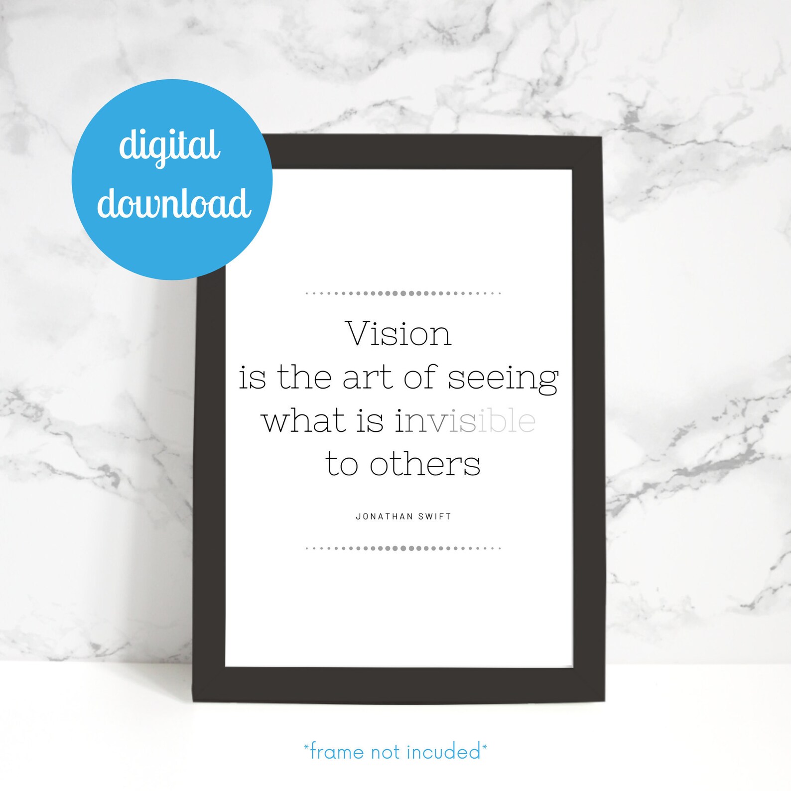 Printable "invisible" Wall Art, Inspirational Quote, Digital Download ...