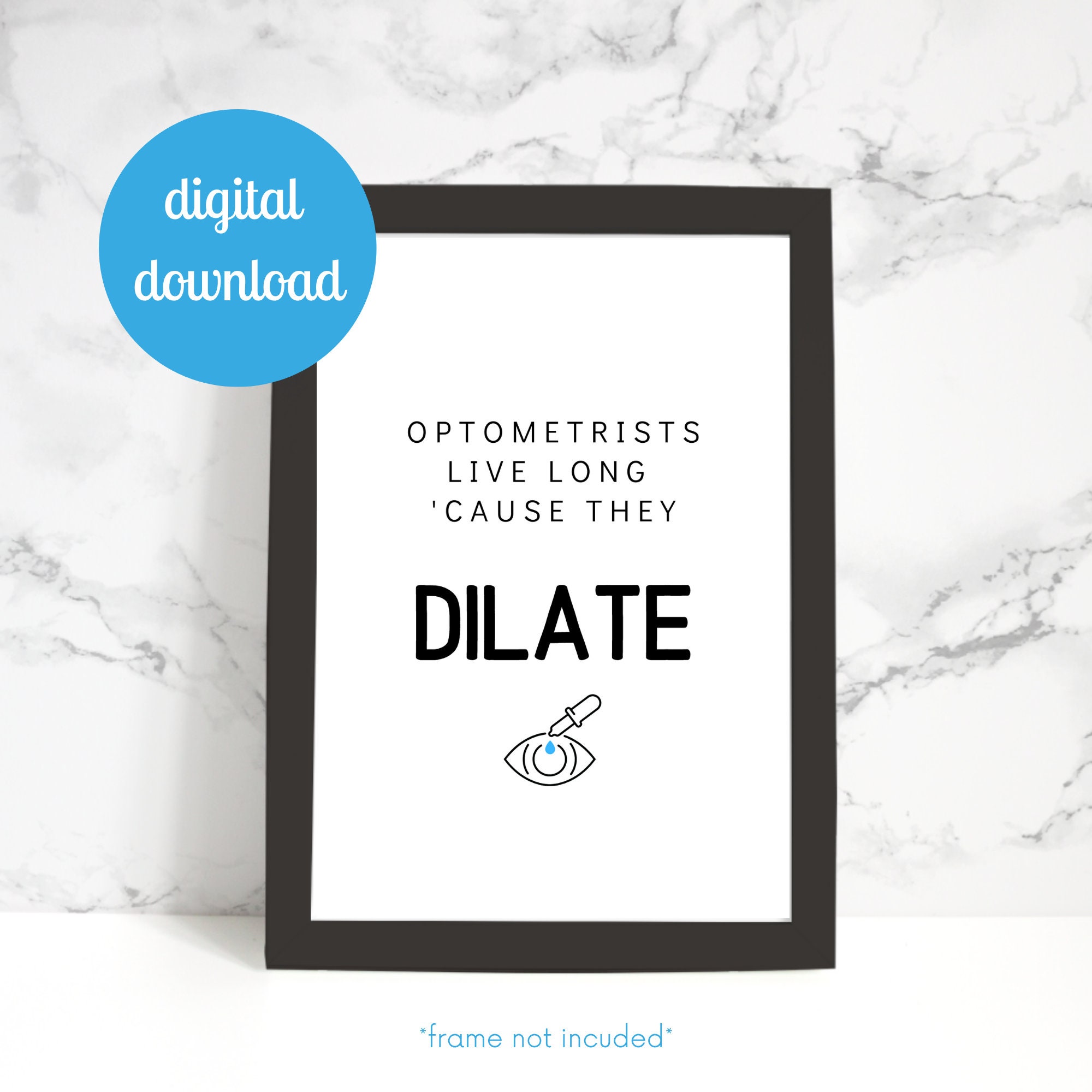 Printable Optometry Humor Wall Art, Inspirational Quote, Digital ...
