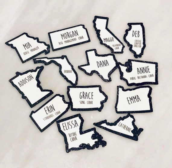 State Name Tags - Etsy