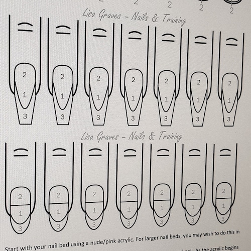 Acrylic Smile Line Practice Sheet DIGITAL DOWNLOAD | Etsy
