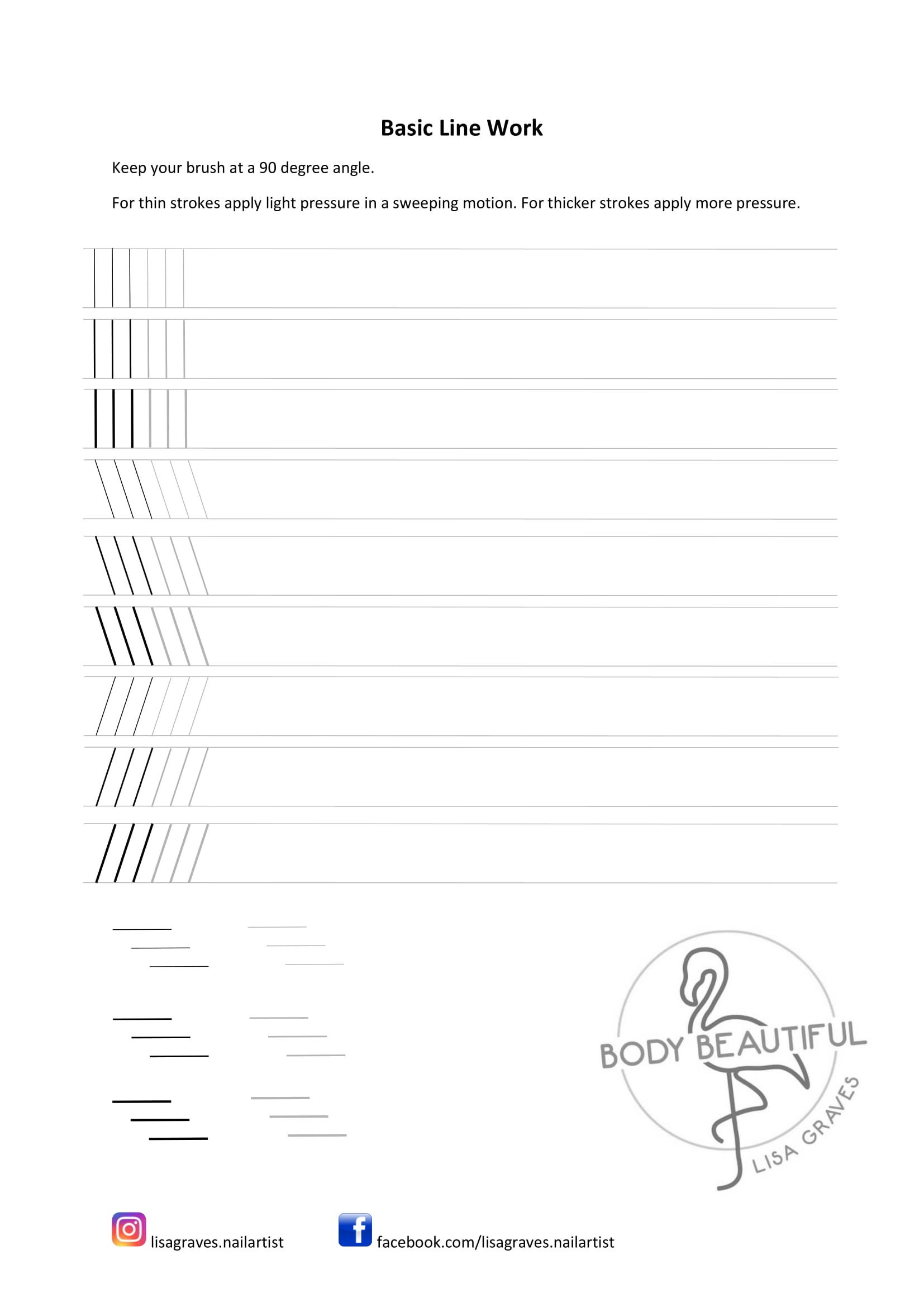 Half price Line Work Nail Art Practice Sheets DIGITAL | Etsy