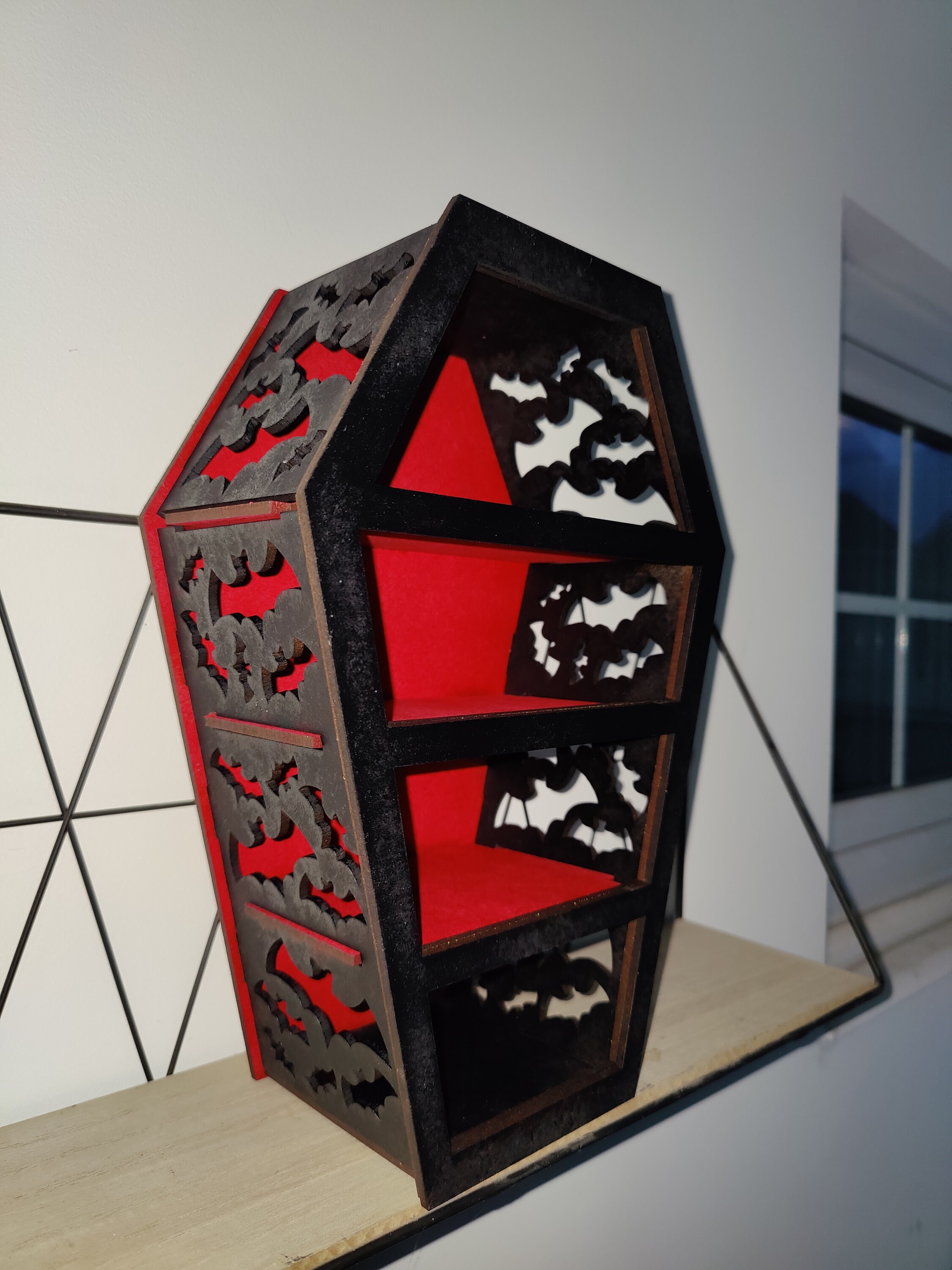 Coffin Display Shelves. Alternative Goth Death Decor. Halloween ...