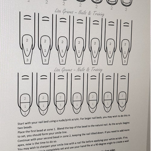 Acrylic Smile Line Practice Sheet DIGITAL DOWNLOAD - Etsy