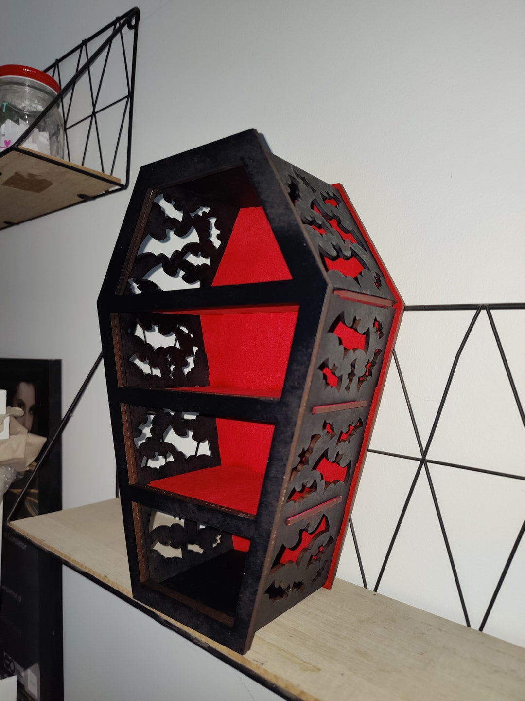 Coffin Display Shelves. Alternative Goth Death Decor. Halloween ...