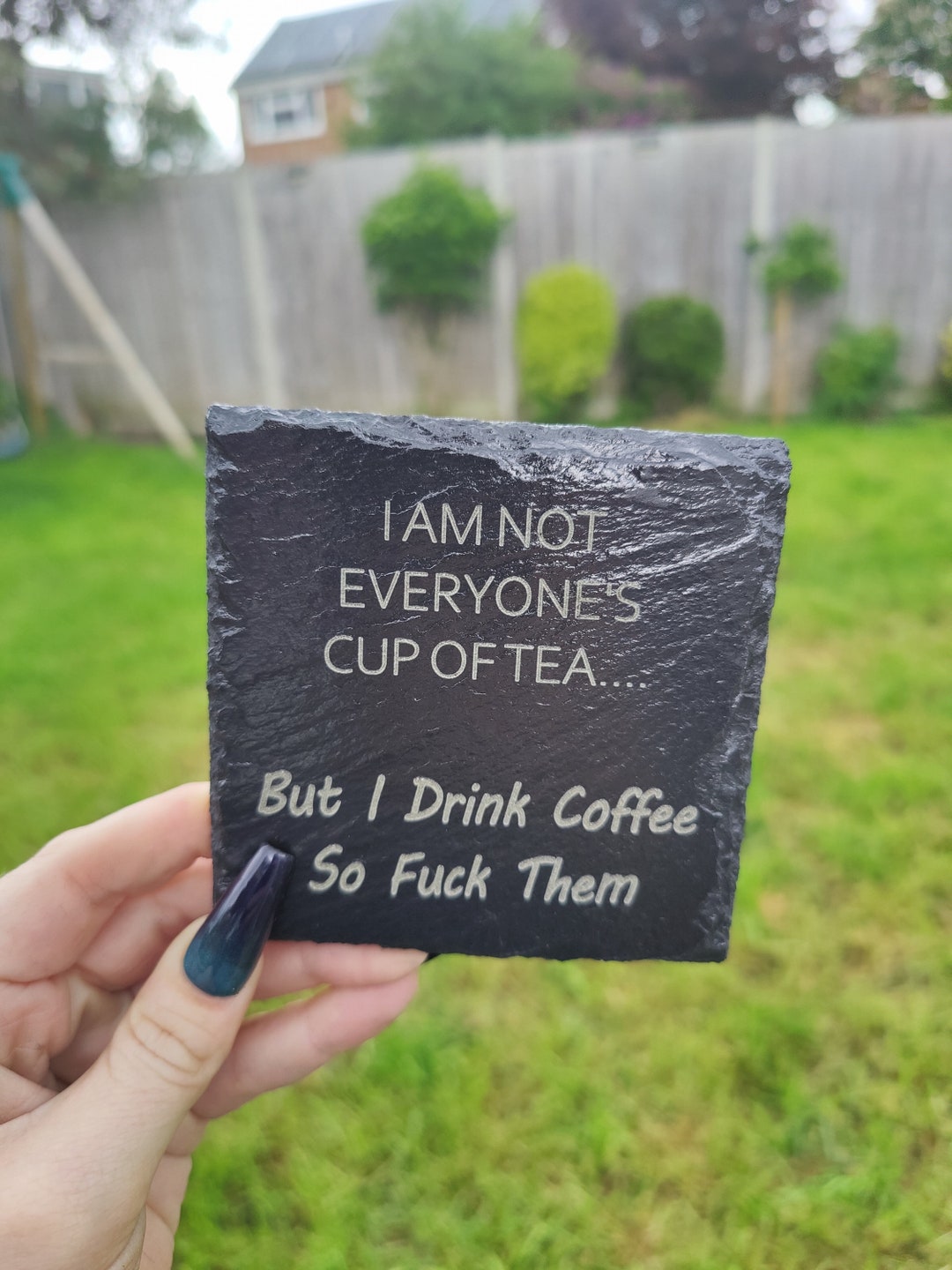 Slate Coaster. Funny Rude Gift. Engraved Personalised Present. House ...