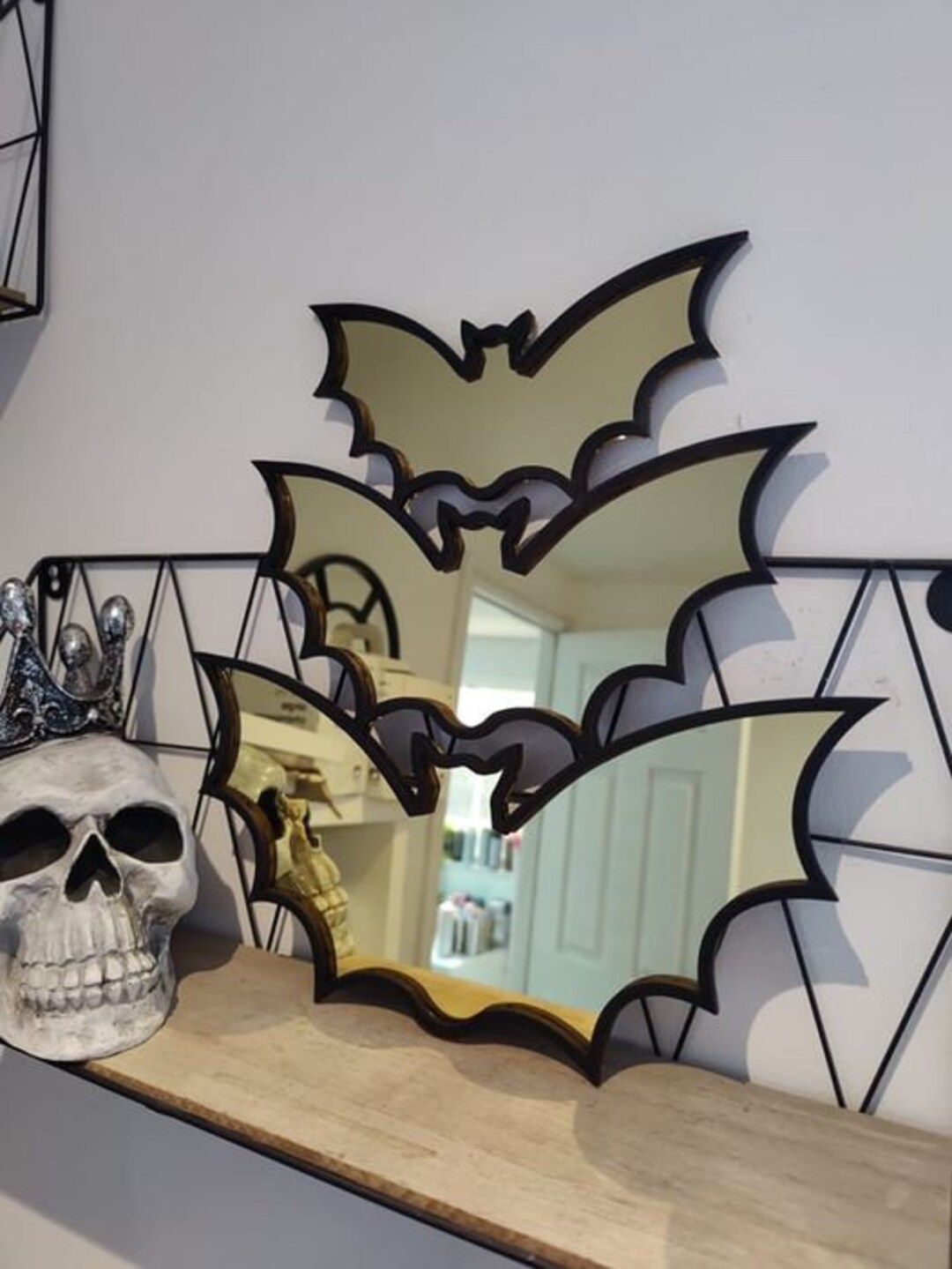 Gothic Bat Gold Mirror. Alternative Goth Death Moth Decor. Halloween ...
