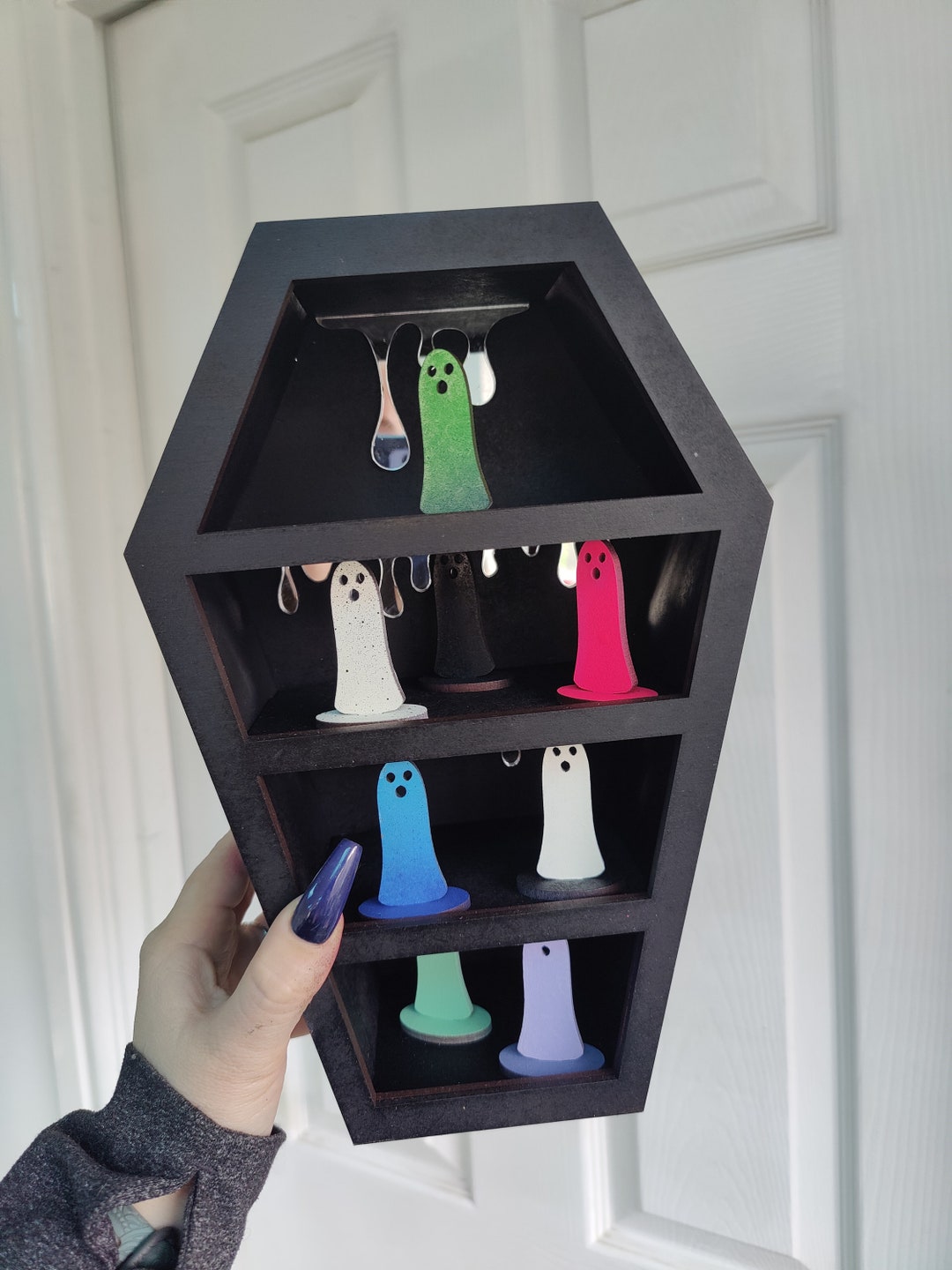 Ghost Display Art. Alternative Goth Decor. Halloween. Ghost Figurine ...