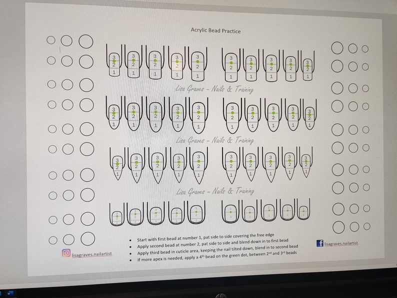 Acrylic Bead Pick up Practice Sheet DIGITAL DOWNLOAD - Etsy