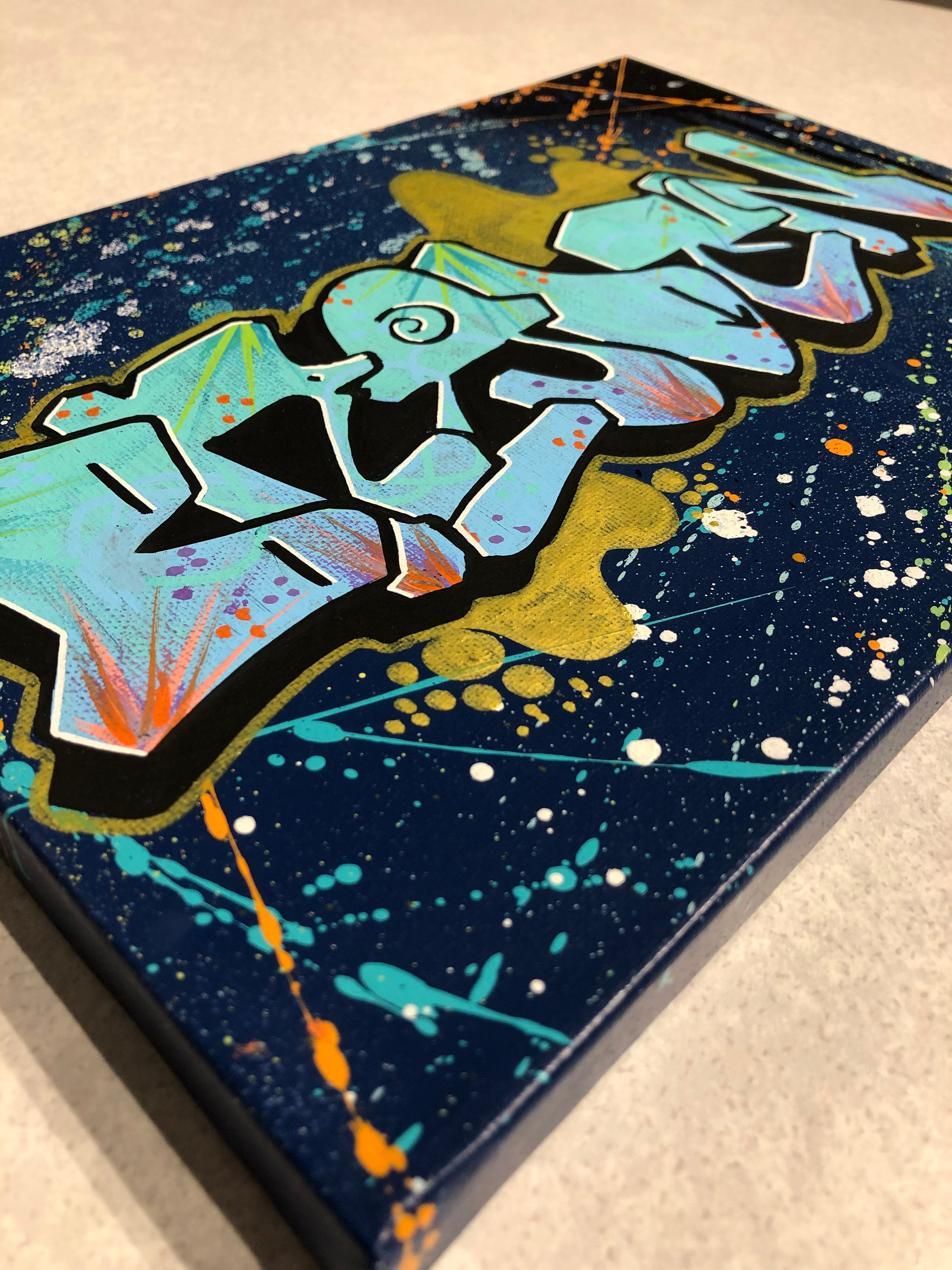 Personalised Custom Graffiti Canvas - Etsy UK