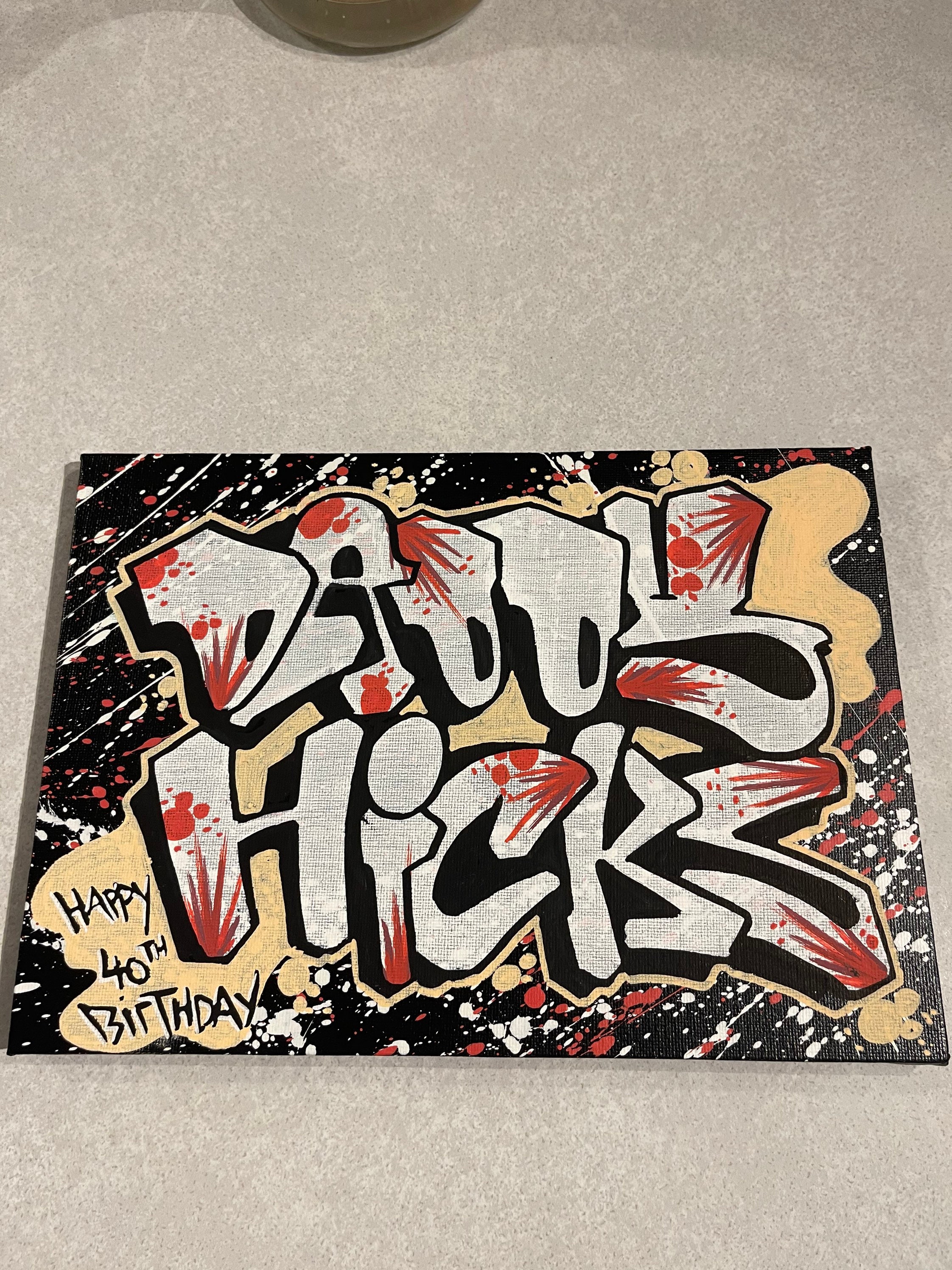 Personalised Custom Graffiti Canvas - Etsy