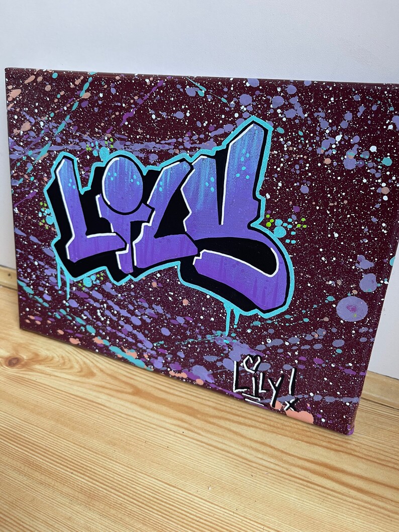 Personalised Custom Graffiti Canvas - Etsy