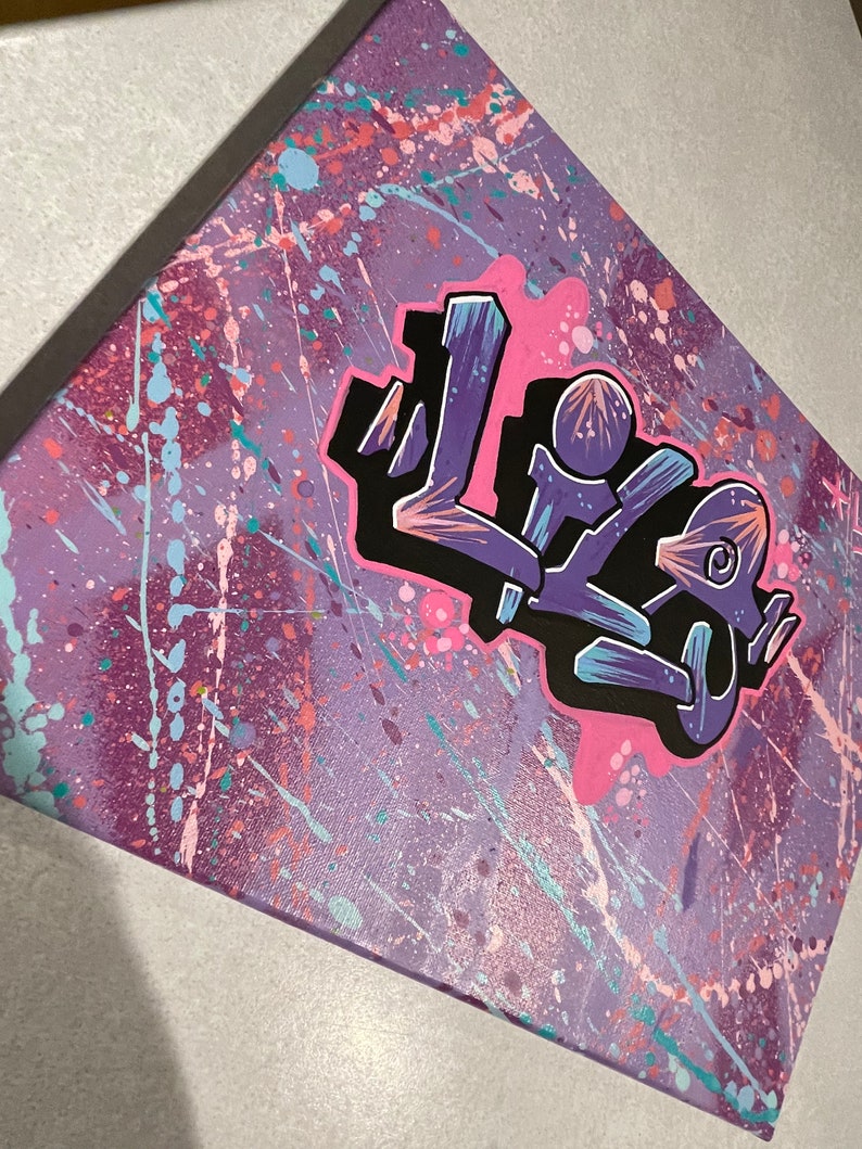 Personalised Custom Graffiti Canvas - Etsy