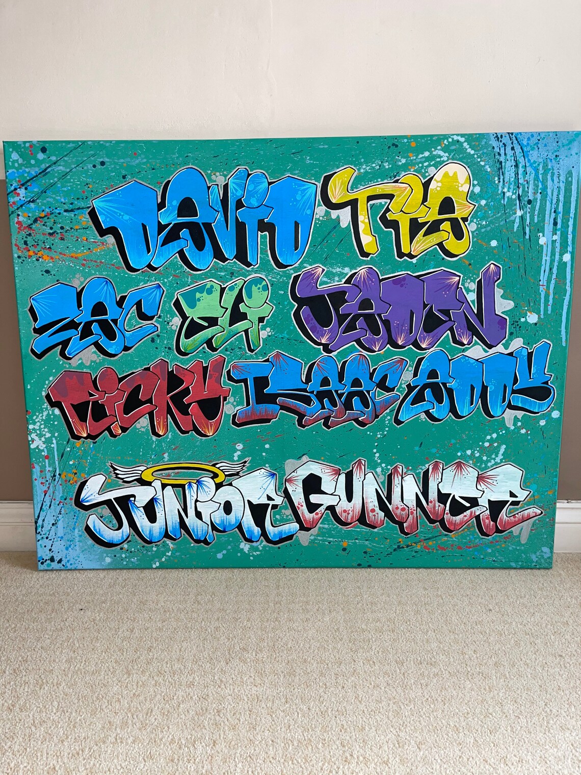 Personalised Custom Graffiti Canvas | Etsy