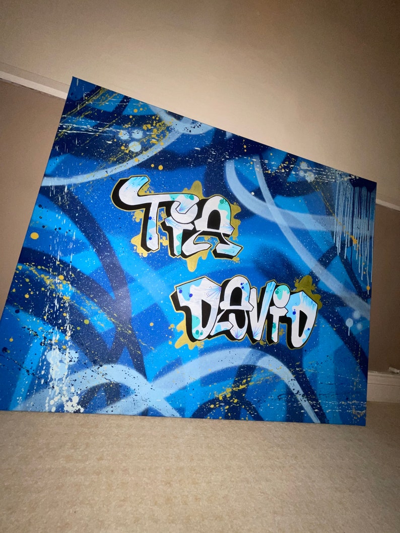Personalised Custom Graffiti Canvas - Etsy
