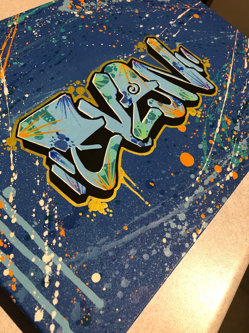 Personalised Custom Graffiti Canvas | Etsy