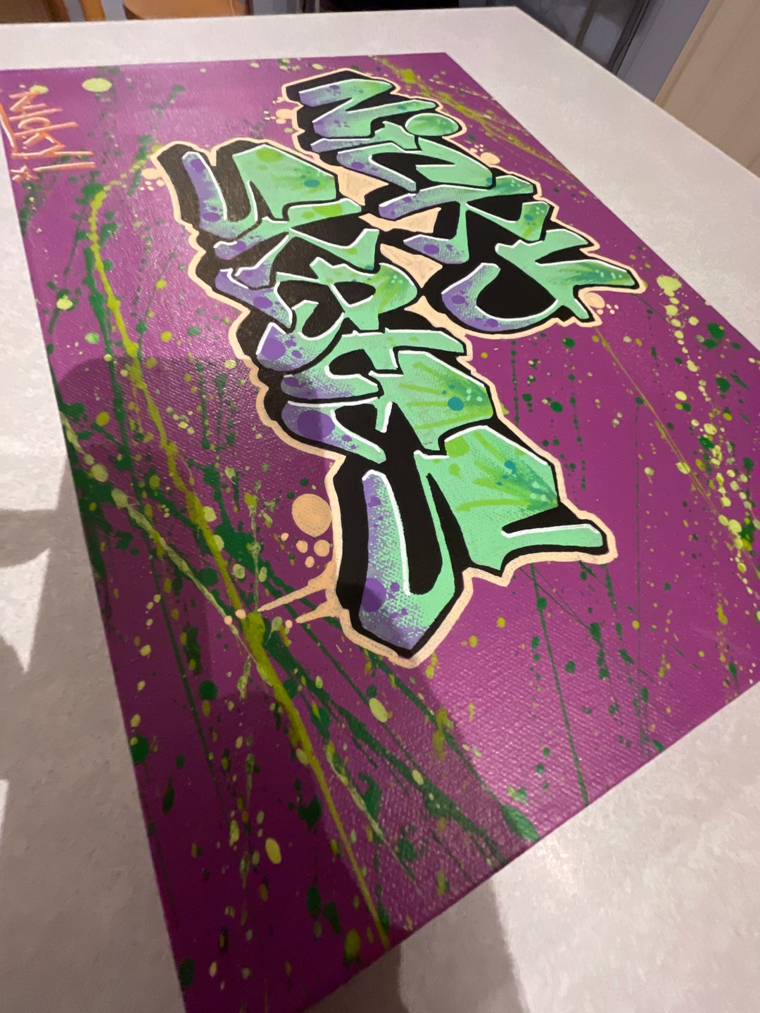 Personalised Custom Graffiti Canvas - Etsy