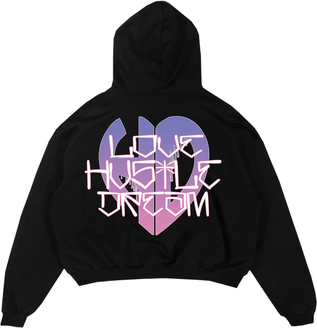 Love Hustle Dream Superschwergewicht Kapuzenpullover - Etsy Österreich