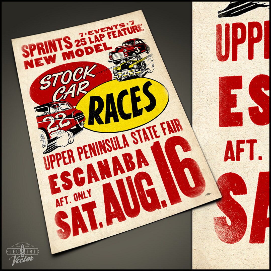 Escanaba Races Poster - Etsy