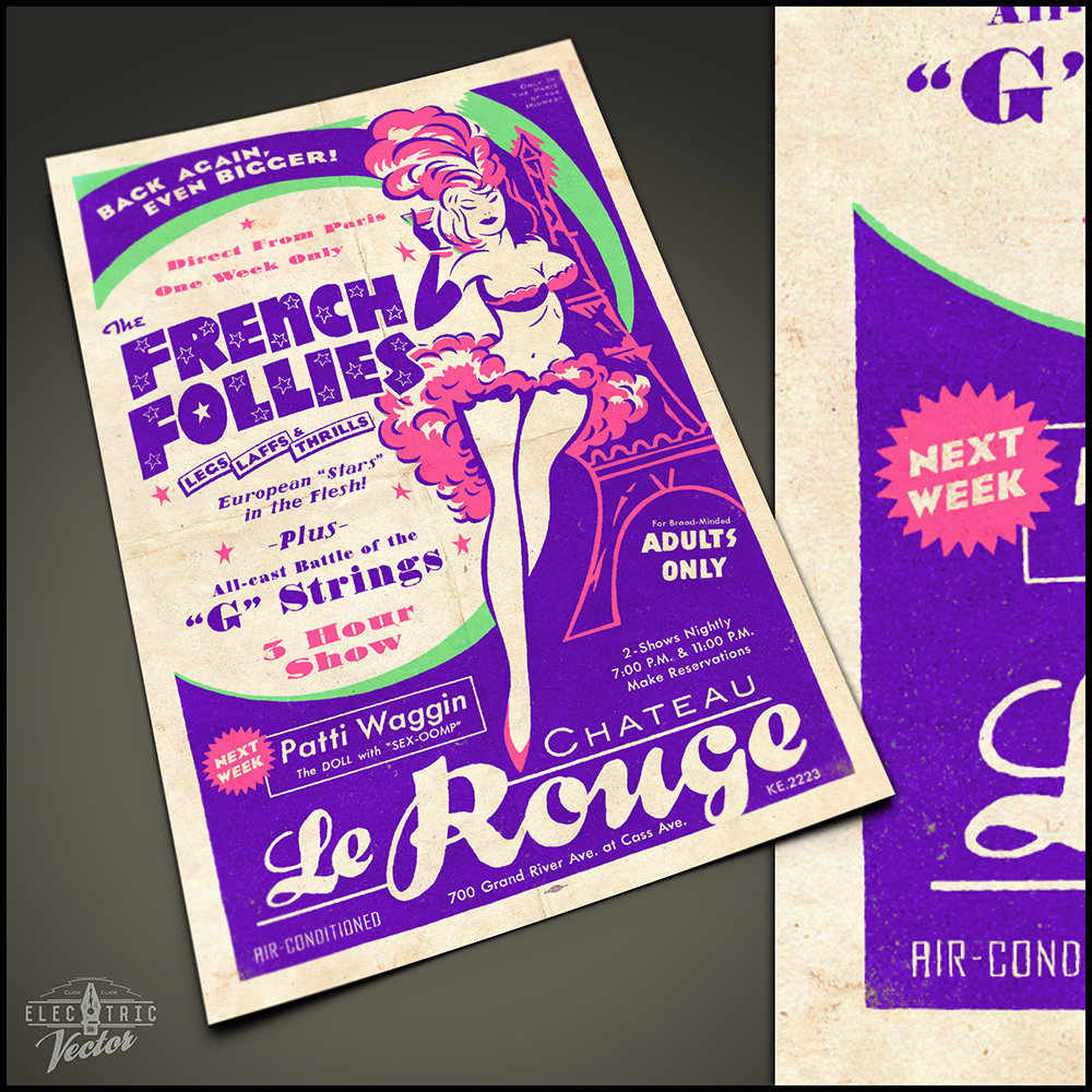 Lerouge French Follies Pink & Purp Poster - Etsy