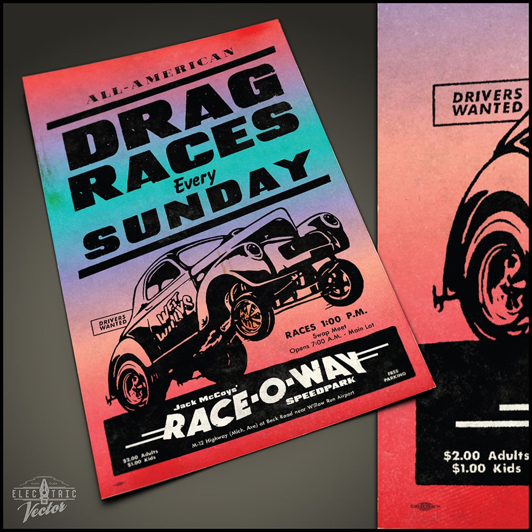 Willys Gasser Green Poster - Etsy