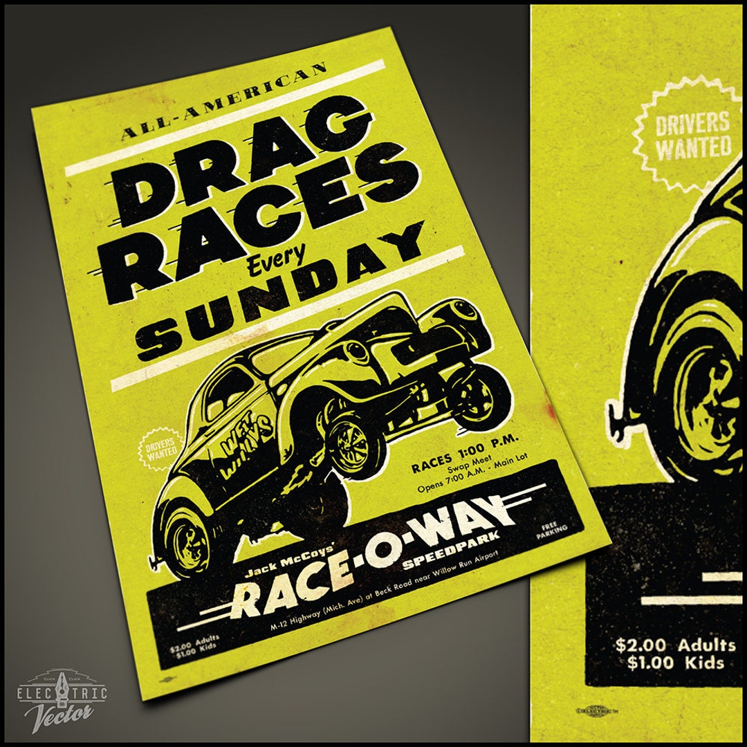 Willys Gasser Poster - Etsy