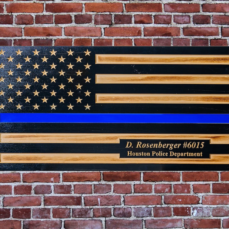 Wooden Thin Blue Line Flag - Etsy